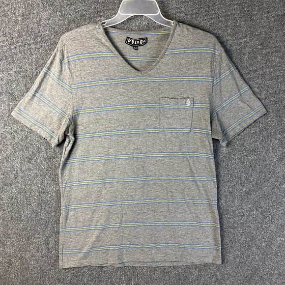Volcom | Shirts | Vintage Volcom Tshirt Xl Mens Short Sleeve Striped ...